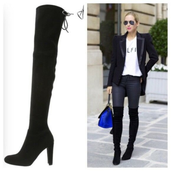 Stuart Weitzman | Shoes | Nib Stuart Weitzman Highland Otk Suede Boots Black Us 85 Authentic ...